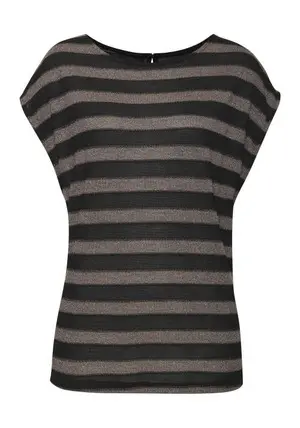 LASCANA Striped Metallic Top