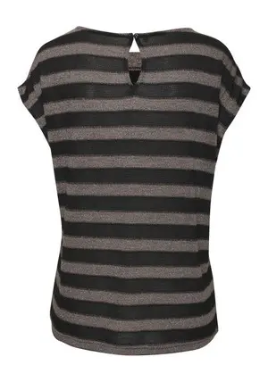 LASCANA Striped Metallic Top