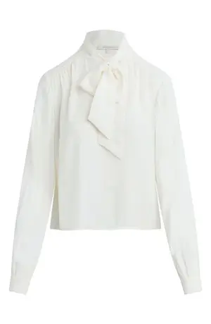 FAVORITE DAUGHTER The Simone Tie Neck Top - Ivory