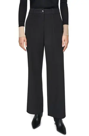 Dkny Seamed Stretch Pants - Black