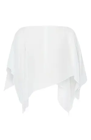 City Chic Chiffon Asymmetrical One-shoulder Poncho
