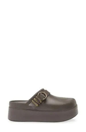 CROCS Dylan Boho Buckle Platform Clogs - Espresso