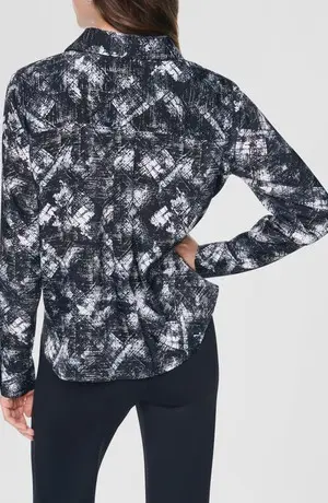 Dkny Print Twist Front Shirt - Refracted Lights