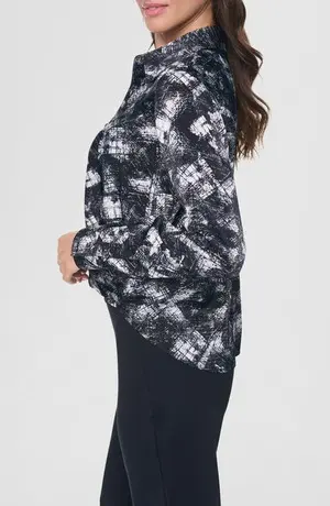 Dkny Print Twist Front Shirt - Refracted Lights