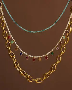 BEADS BY TARA Turquoise Everyday Tennis Necklace