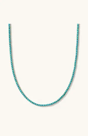 BEADS BY TARA Tennis Necklace - Turquoise