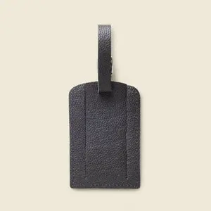 CASUPO Leather Luggage Tag - Black