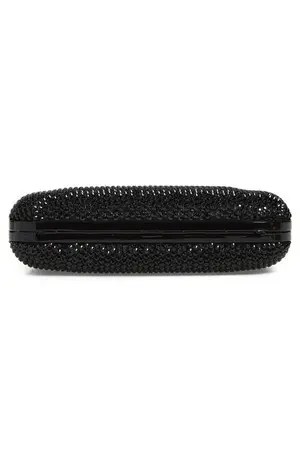 Alexander McQueen Crystal Embellished Leather Knuckle Clutch