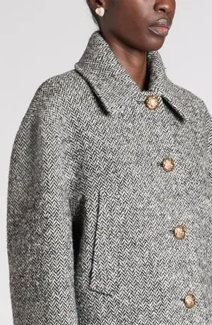 Valentino Garavani Chevron Virgin Wool Blend Jacket