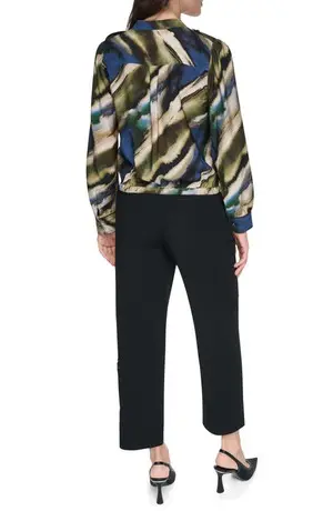 Dkny Print Surplice Top