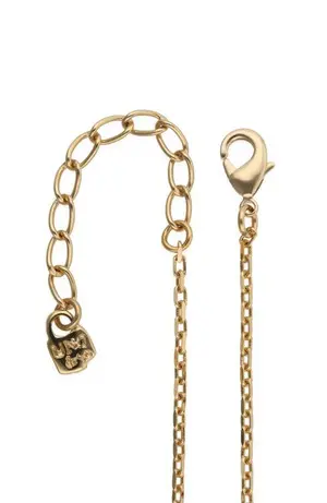 UNODE50 Tone Geometric Necklace With Blue Crystal
