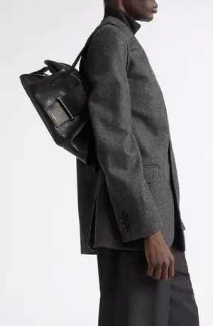 JIMMY CHOO Medium Bar Leather Holdall Bag