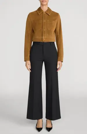 FRAME High Waist Wide Leg Trousers