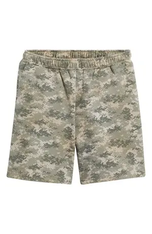 ELWOOD Pixel Camo Print Fleece Shorts