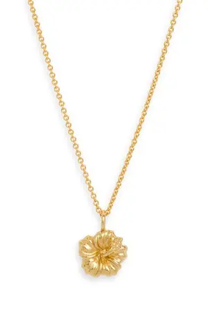 KIARA BY KI-ELE Alii Hibiscus Necklace - Gold