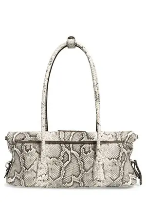 MAISON MARGIELA 5ac Snakeskin Embossed Leather Shoulder Bag