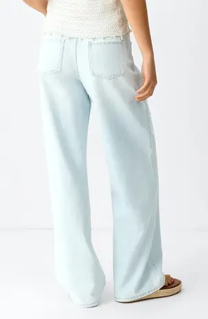 Mango High Waist Straight Leg Jeans