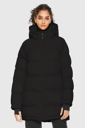 OROLAY Puff-o® Hip-length Down Puffer Jacket - Black
