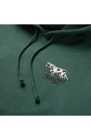 SEAGER CO Pointed Cotton Blend Graphic Hoodie