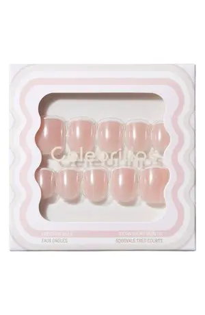 CELEBRITIPS Extra Short Square Press-on Nails - Micro French Glaze
