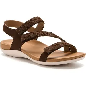 ABEO Oasis Braided Strap Sandals - Brown