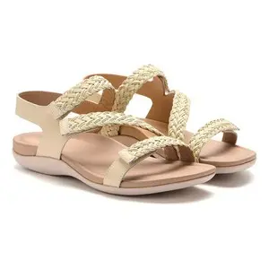 ABEO Oasis Braided Strap Sandals - Sand - Regular