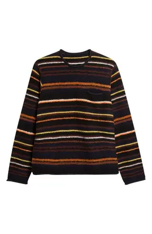 Sacai Stripe Mixed Knit Pullover