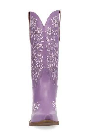 DINGO Buttercup Embroidered Western Boot - Lavender