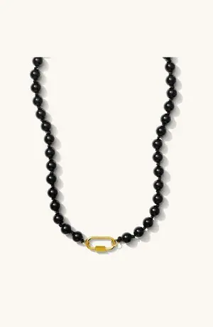 BEADS BY TARA Porto Necklace - Obsidian