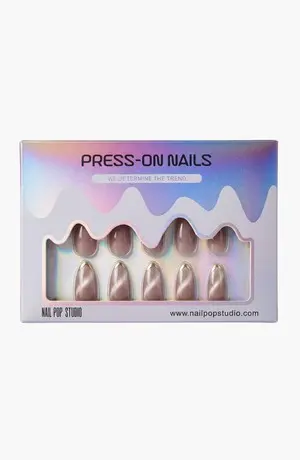 NAIL POP STUDIO Almond Press On Nails - Knightshield