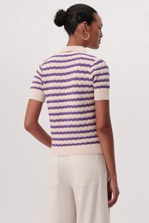 EXQUISE Priscila Polo Knit Blouse