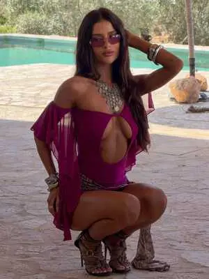 OUTCAST Kaleigh Mini Dress Magenta