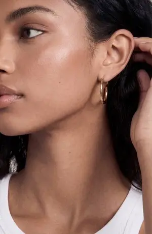 Ettika Circle Threader Hoop Earrings - Gold