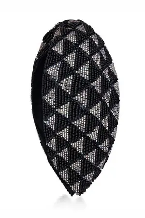 HAIR DRAMA CO Selene Knotted Hair Band & Silver - Black