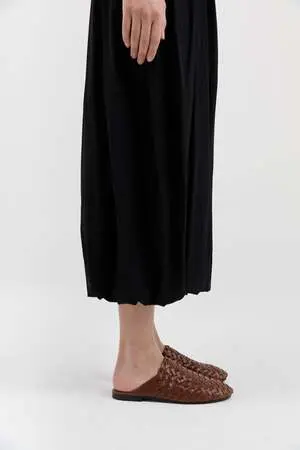 ST. AGNI Woven Leather Loafer - Chestnut