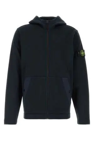 Stone Island Cotton Zip-up Hoodie - Blue