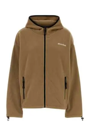Miu Miu Camel Pile Oversize Sweatshirt - Brown