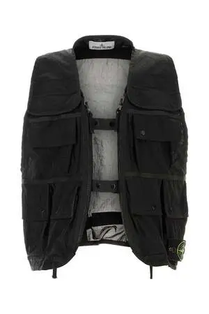 Stone Island Nylon Vest - Black