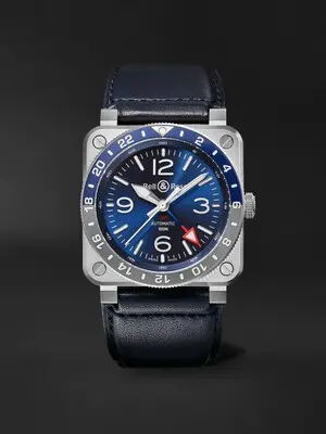 BELL & ROSS Br 03-93 Gmt Automatic Stainless Steel Watch - Blue