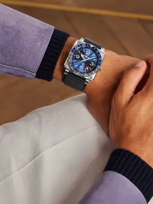 BELL & ROSS Br 03-93 Gmt Automatic Stainless Steel Watch