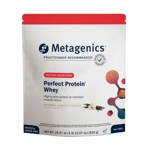 METAGENICS Perfect Protein Cross Flow Micro Filtered Whey Isolate And Hydrolyzed Whey 20 Gram Protein Per Serving Supports Muscle 30 Servings - No Color