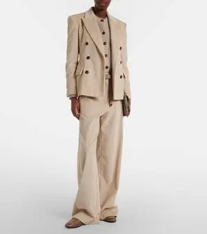 Brunello Cucinelli Double-breasted Cotton Corduroy Blazer