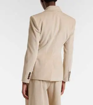 Brunello Cucinelli Double-breasted Cotton Corduroy Blazer