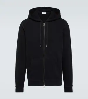 Sunspel Loopback Cotton Hoodie - Black