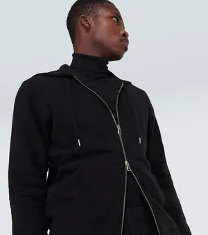 Sunspel Loopback Cotton Zip-up Hoodie - Black