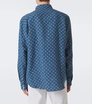 Ralph Lauren Purple Label Printed Linen And Silk Shirt