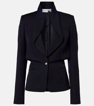 Alexander McQueen Single-breasted Wool Blazer - Blue