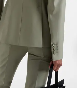 Alexander McQueen Single-breasted Wool Blazer - Green