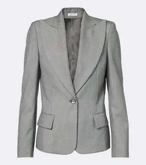 Alexander McQueen Wool Blazer - Grey