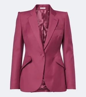 Alexander McQueen Wool Blazer - Pink